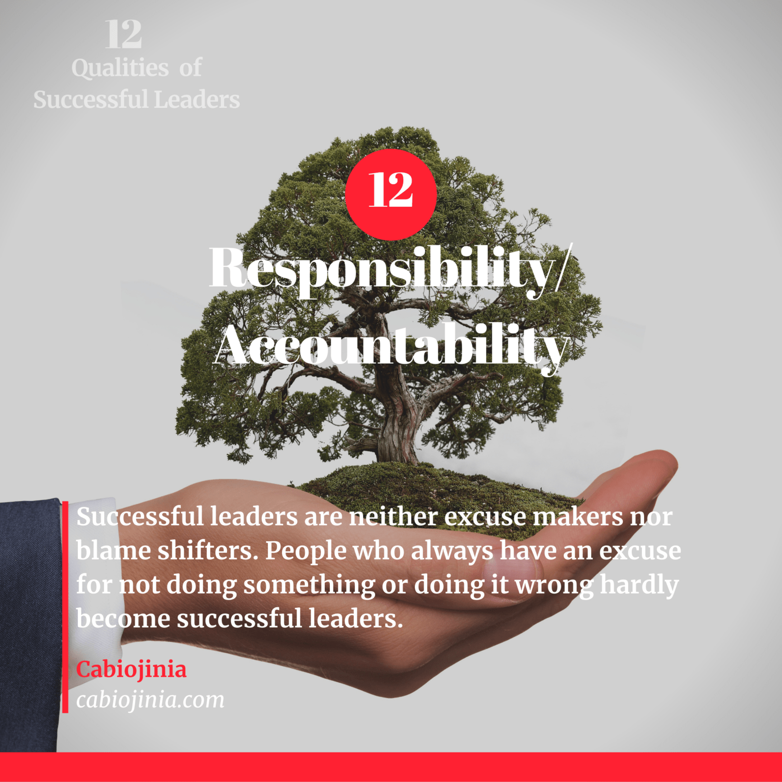 Successful leaders understand responsibility, not just accountability ...